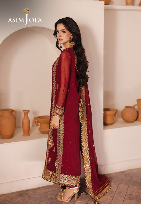 AJHE-02 EMBROIDERED CHIFFON 3 PCS – Asim Jofa UK